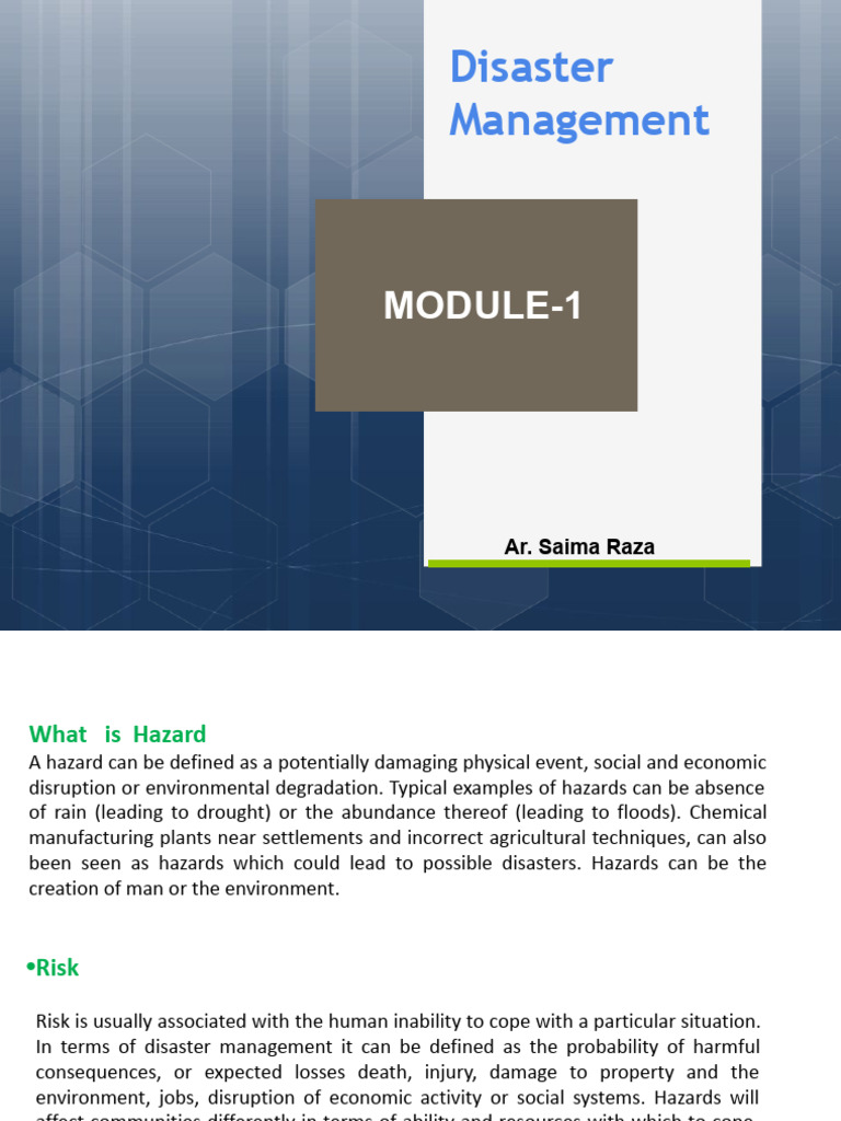 Disaster Management Pdf Hazards Natural Disasters