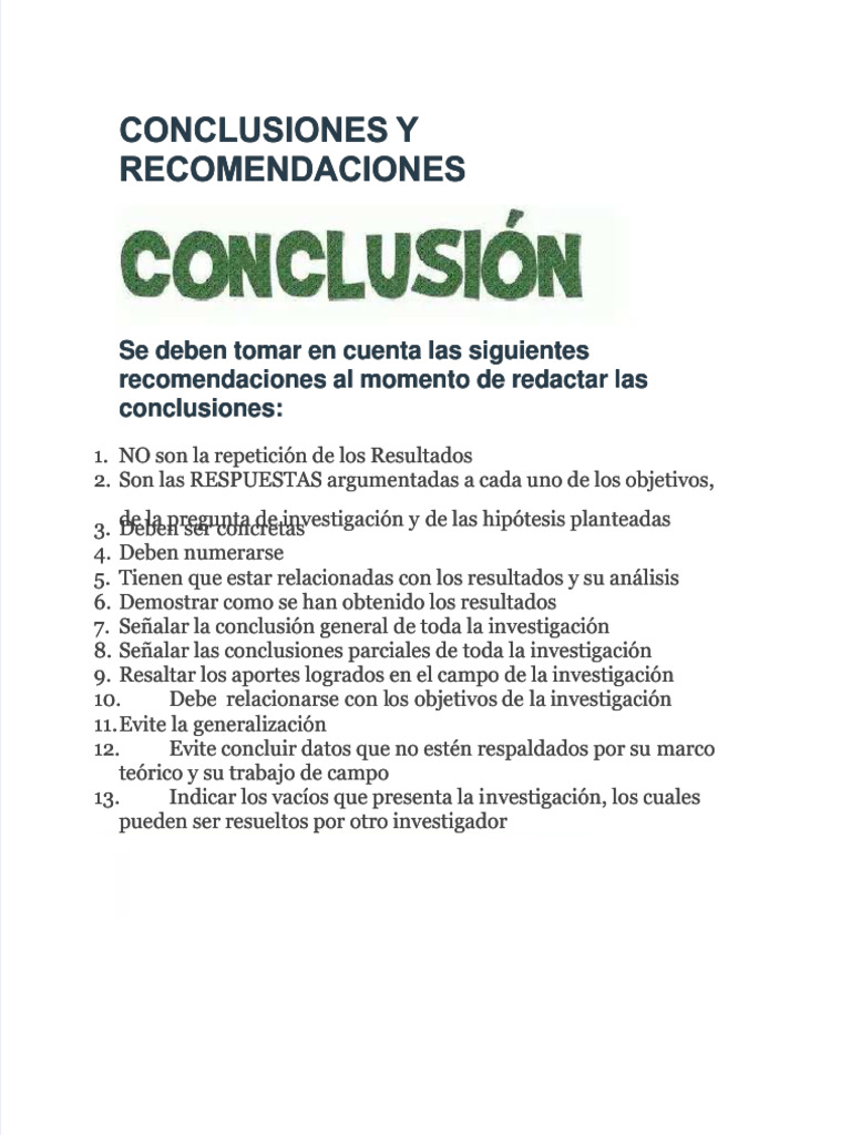 PDF Conclusiones y Recomendaciones - Compress | PDF
