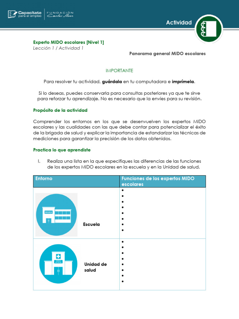 Panorama General MIDO Escolares | PDF | Cognición | Aprendizaje