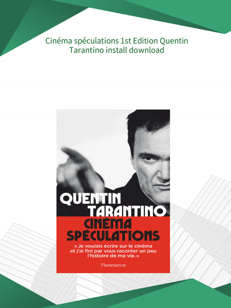 Cinéma Spéculations 1st Edition Quentin Tarantino PDF Download | PDF | Ancestral Puebloans