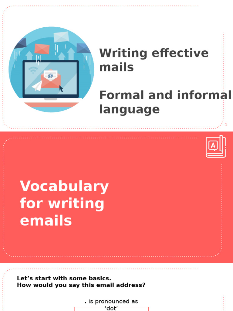 Writing Effective Emails - Formal and Informal Language | PDF | Madam