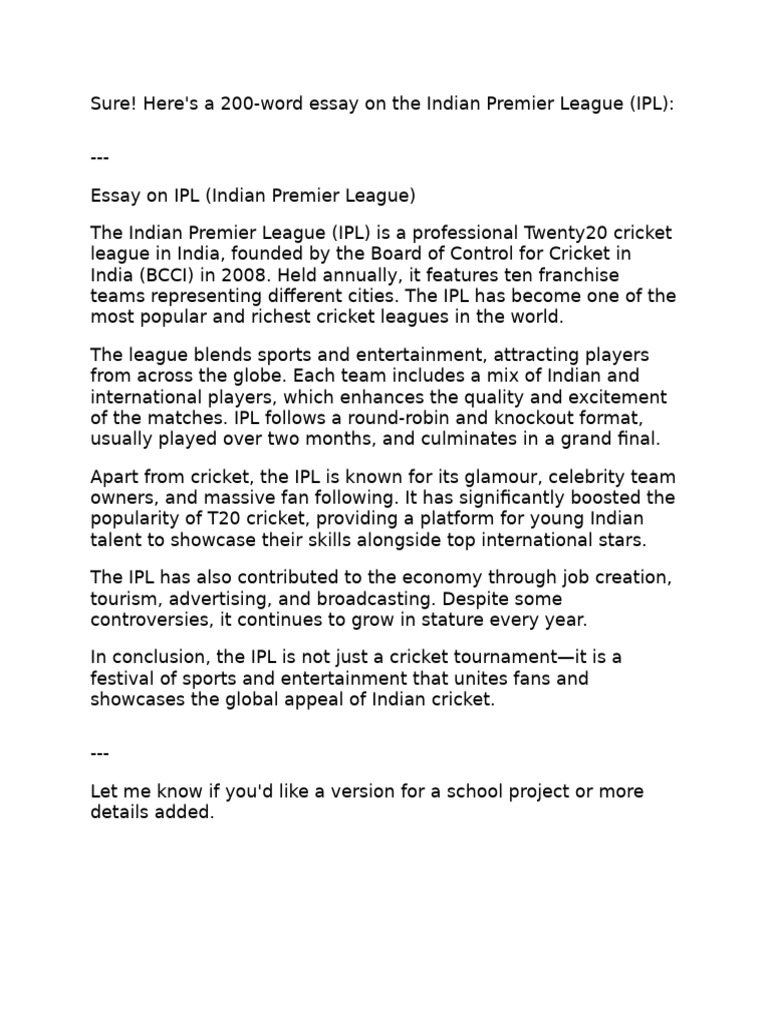 Sure! Here's a 200-Word Essay | PDF