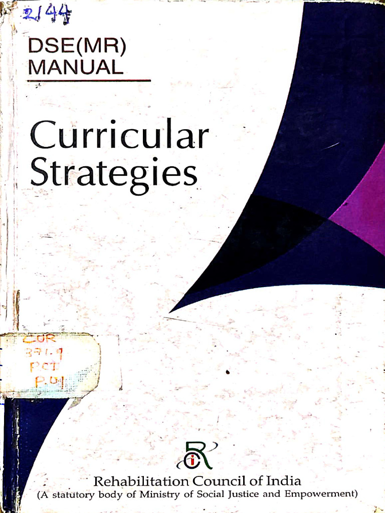 DSE (MR) Manual - Curricular Strategies | PDF
