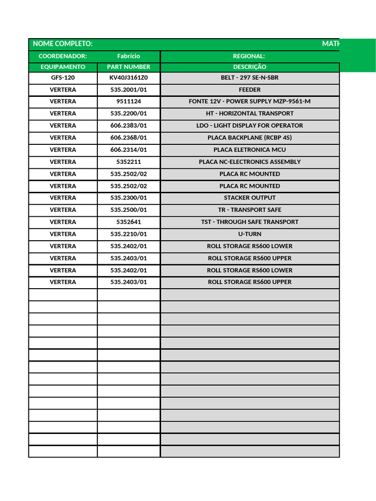 INVENTÁRIO ATUALIZADO-matheus Toledo Barreto | PDF | Mechanical Engineering | Computer Engineering
