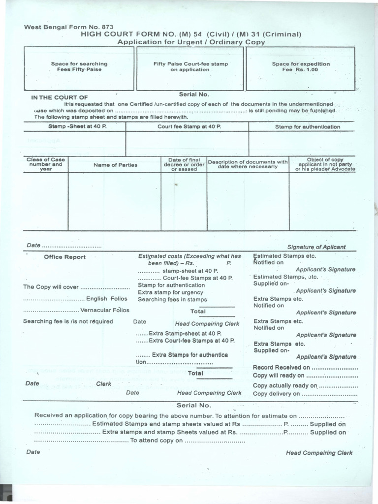 High Court Certified Copy Application Form | PDF | Apple Inc. | Mac Os