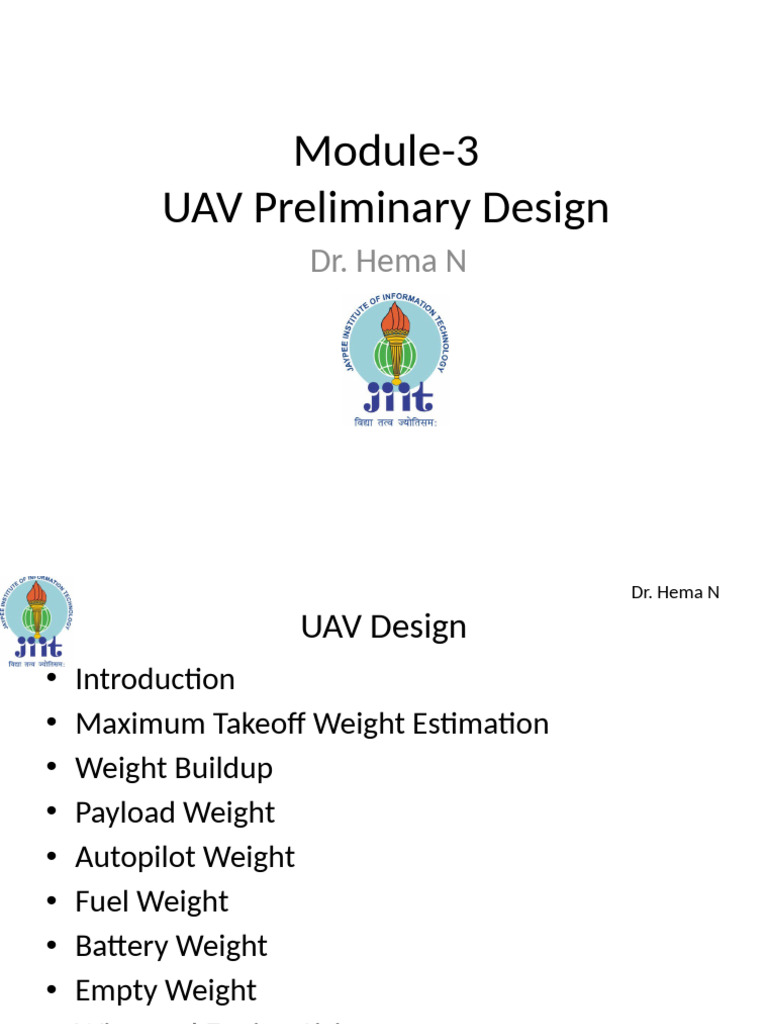 Module-3 (UAV Preliminary Design) | PDF | Quadcopter | Unmanned Aerial ...