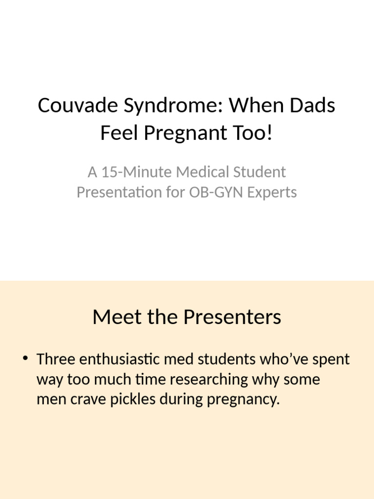 Couvade Syndrome Final Presentation | PDF