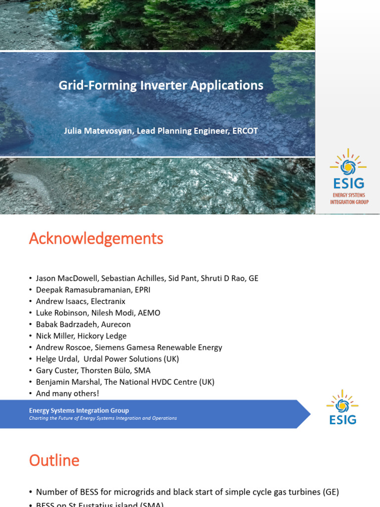WECC Workshop Grid Forming Inverter Applications Julia Matevosyan | PDF ...