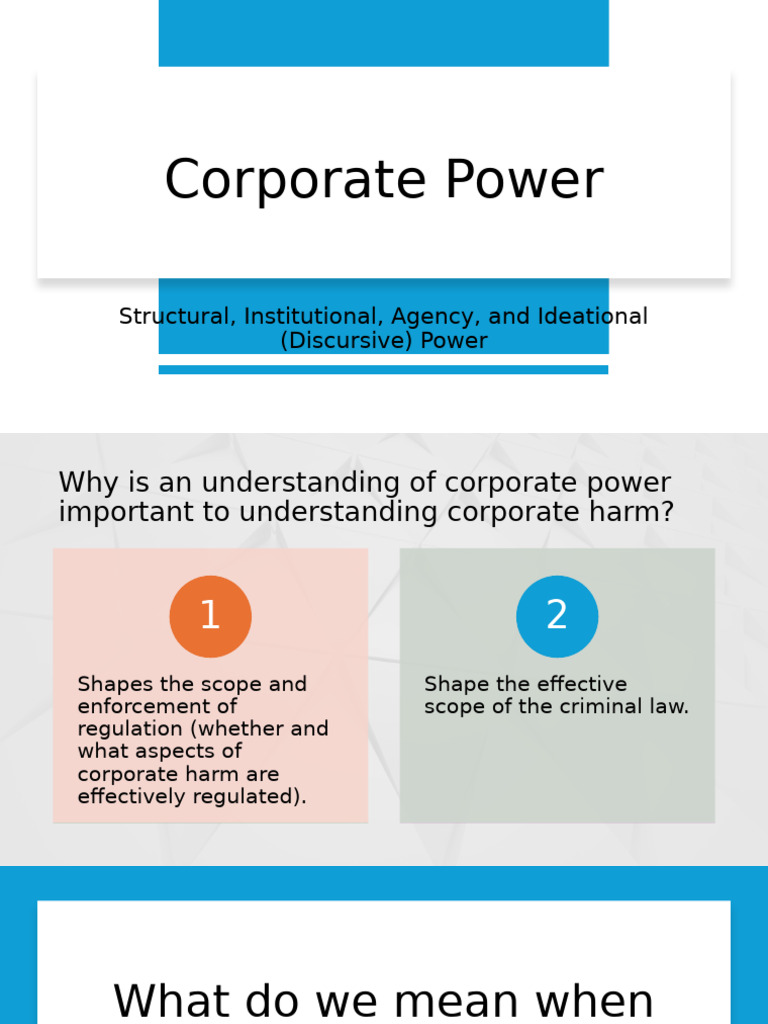 Lecture 4 - Structural, Institutional, Agency and Ideational Power ...