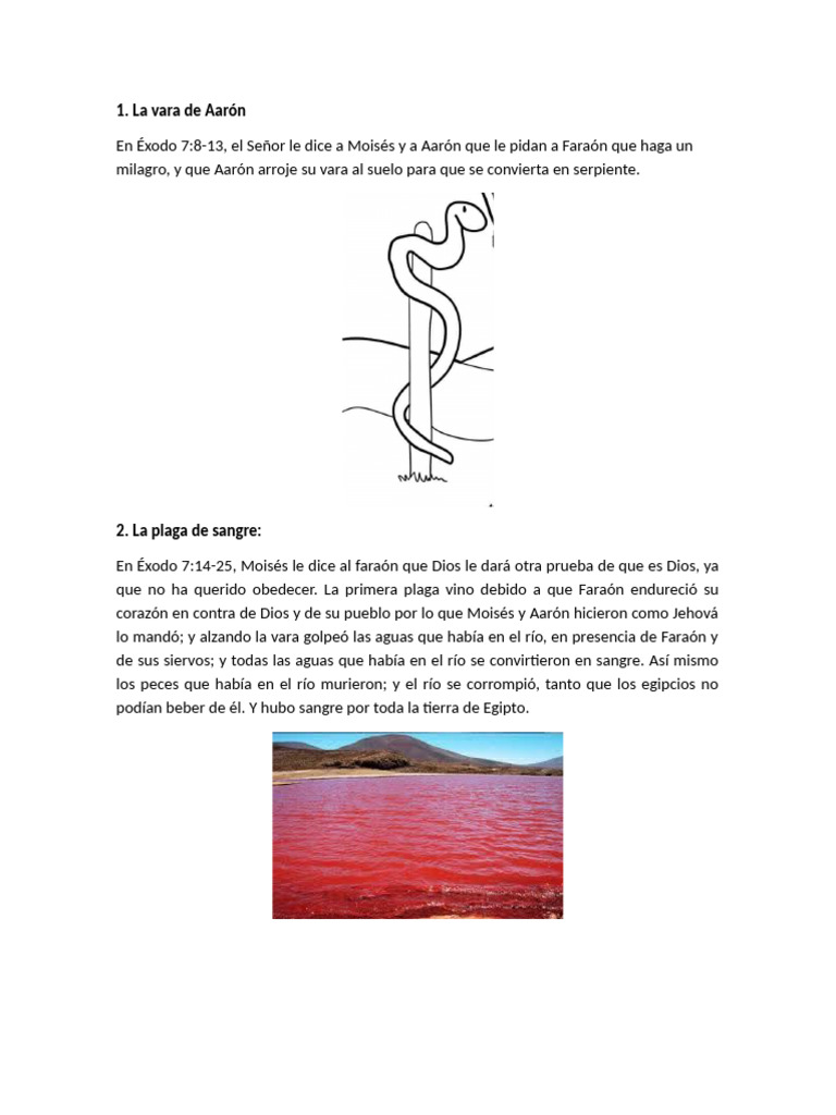 Las Plagas de Moisés en Egipto | PDF