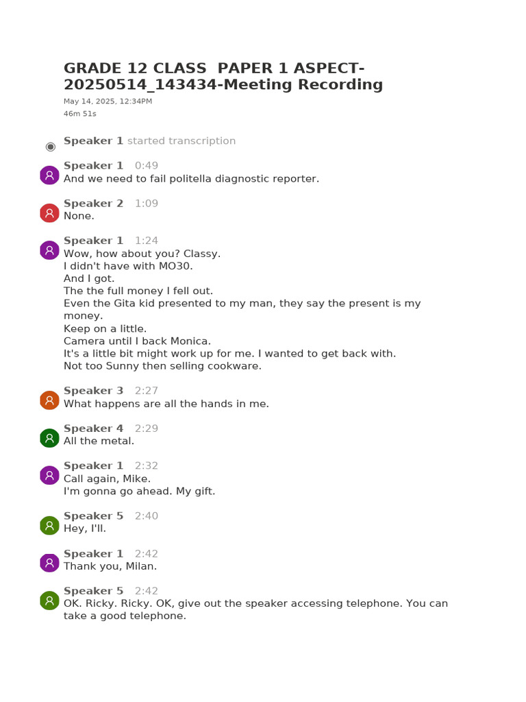 P-Valley S01E01 Meeting Notes | PDF