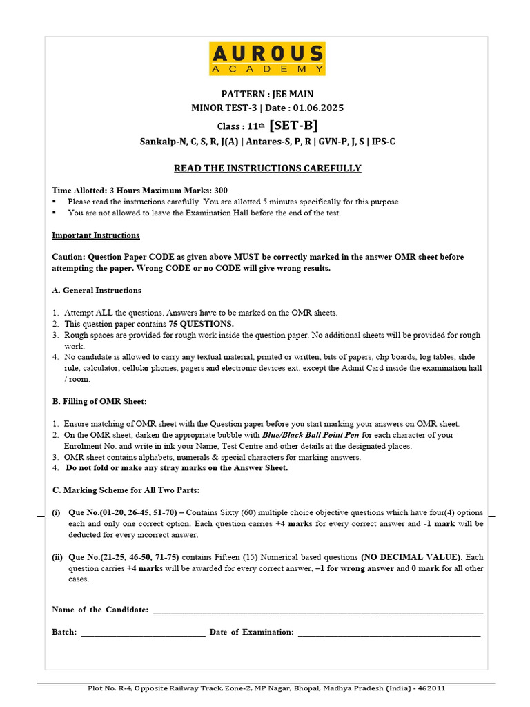 61a - 11th Sanjakp NCSRJ (A), Antares SPR, GVN PJS, Ips C - 01.06.2025 Set B | PDF ...