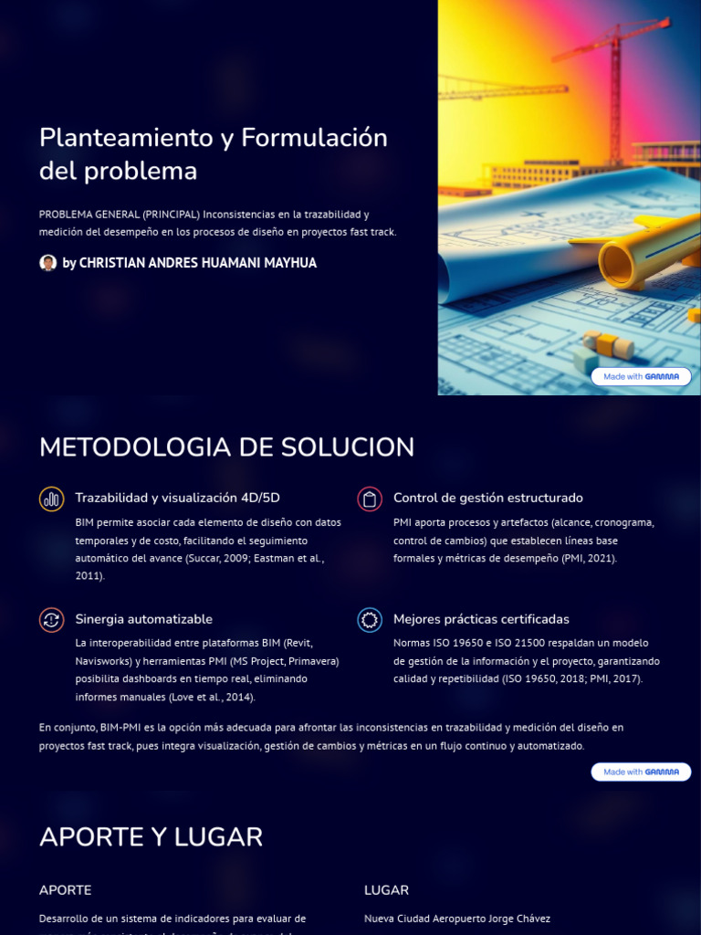 Indicadores BIM-PMI para Proyectos Fast Track | PDF | Diseño | Gestión ...