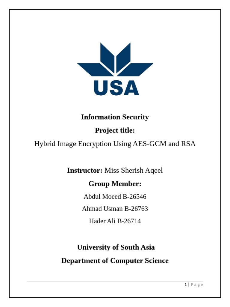 Information Security Abdul Moeed,Ahmad Usman,Haider Ali | PDF | Key ...