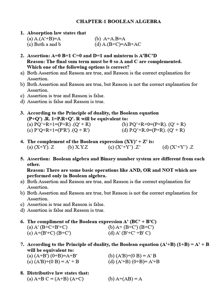 Boolean Algebra | PDF | Boolean Algebra | Teaching Mathematics