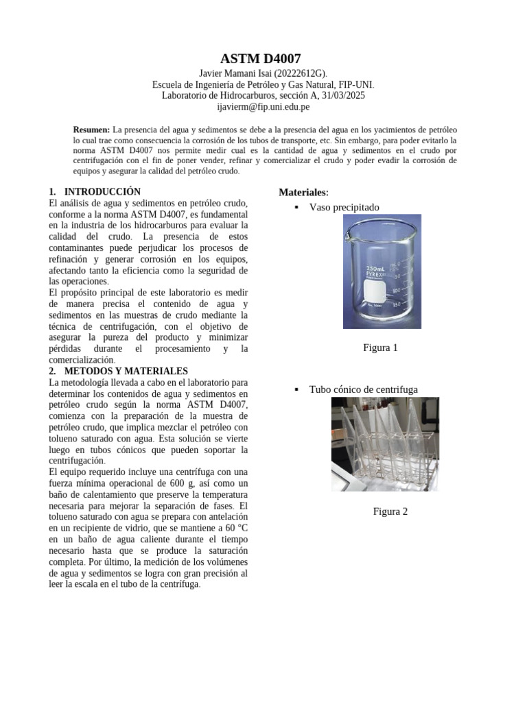Astm d4007 | PDF | Petróleo | Agua