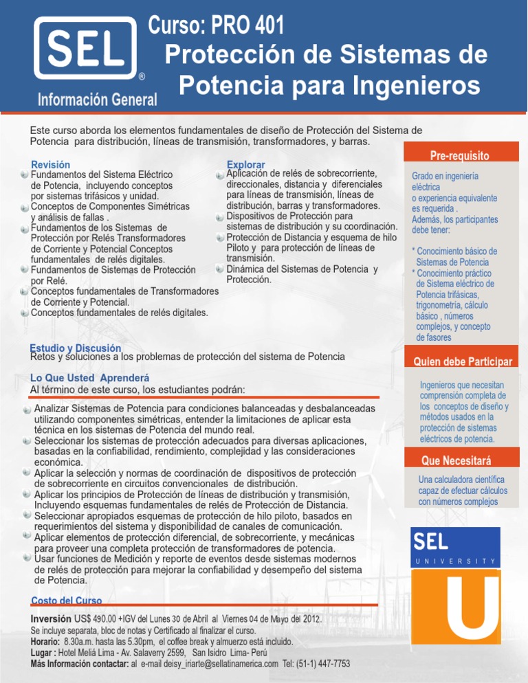 Sel Pro-401 2012 | PDF | Relé | Transformador