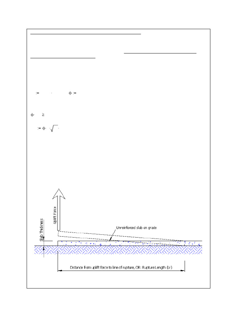 Uplift Rupture Depth in Concrete Slabs | PDF | Bending | Fracture