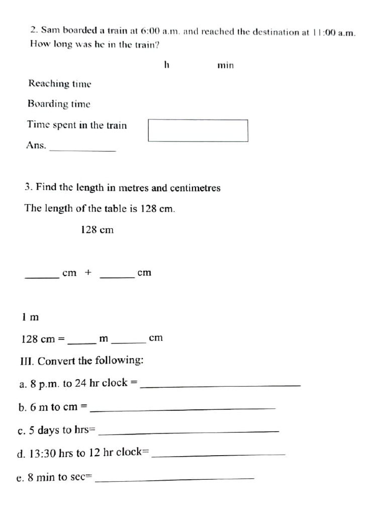 Maths Worksheet 3rd Standard | PDF