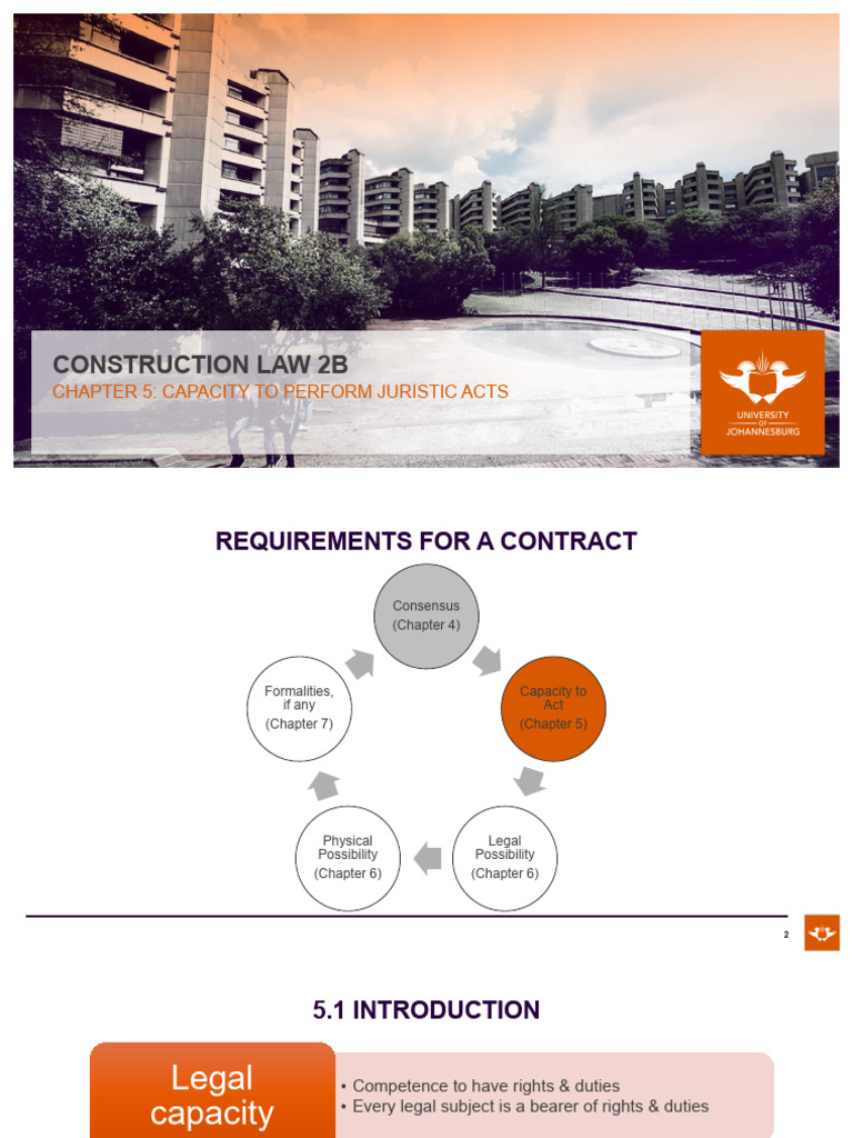 Chapter 5 - Capacity To Perform Juristic Acts | PDF | Marriage ...