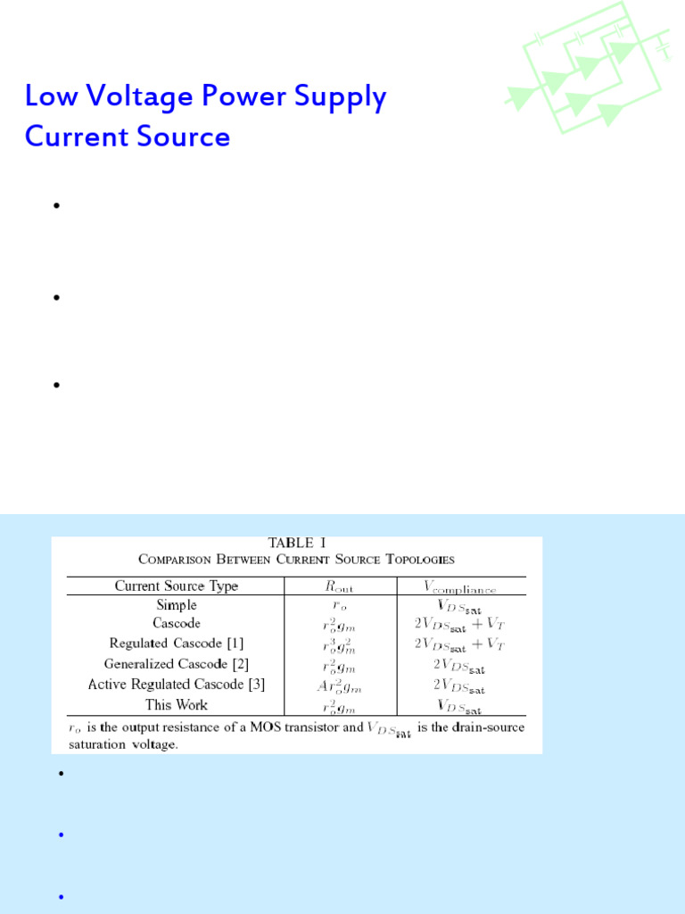 Lect 5A LV Current Source Implementation | PDF | Amplifier | Electrical ...