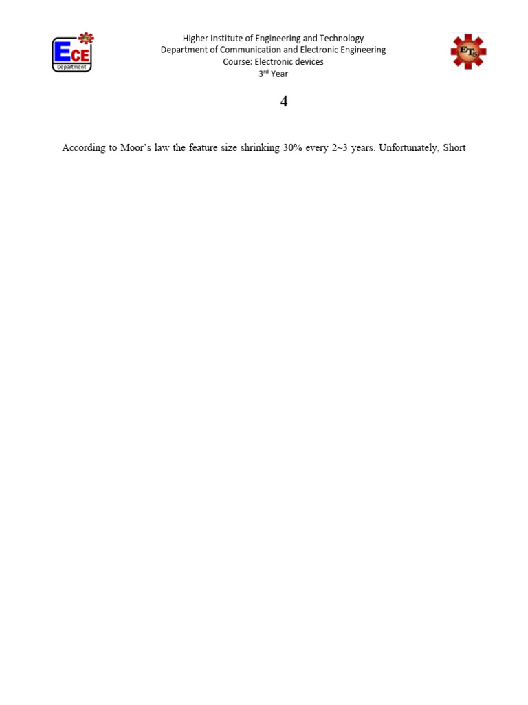 Sheet 3 Electronic Devices | PDF