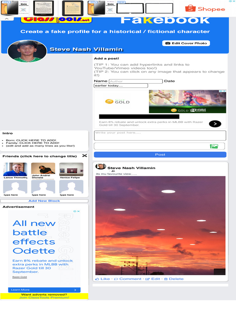Fakebook Fake Facebook Profile Generator | PDF