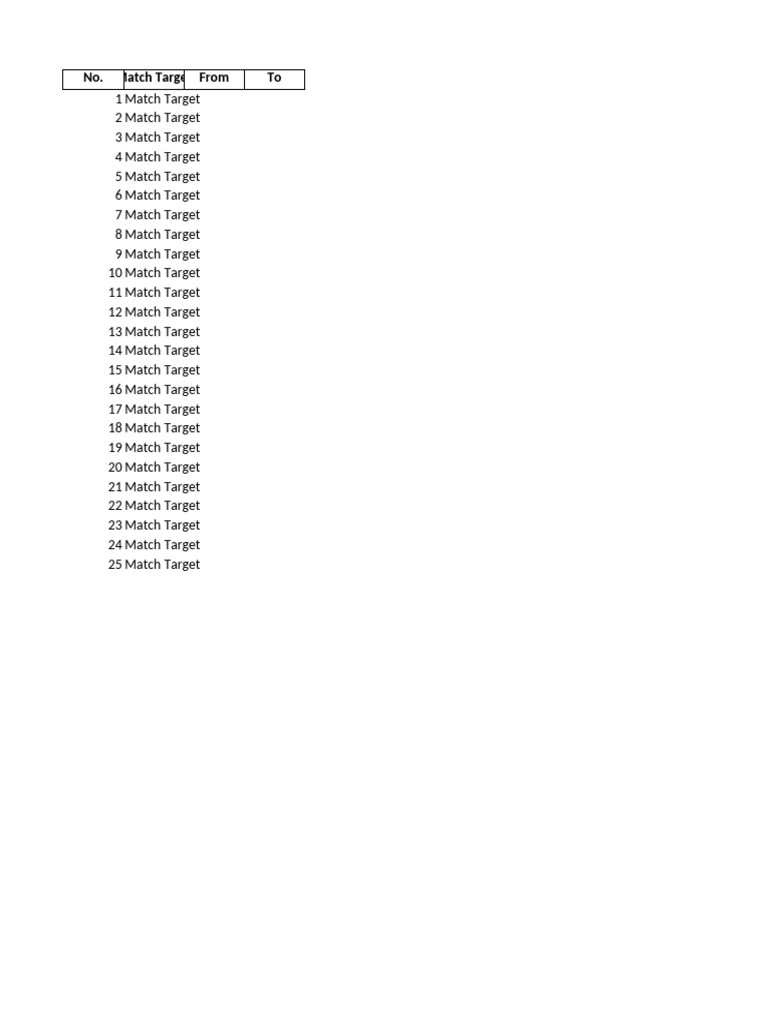 Match Target List | PDF