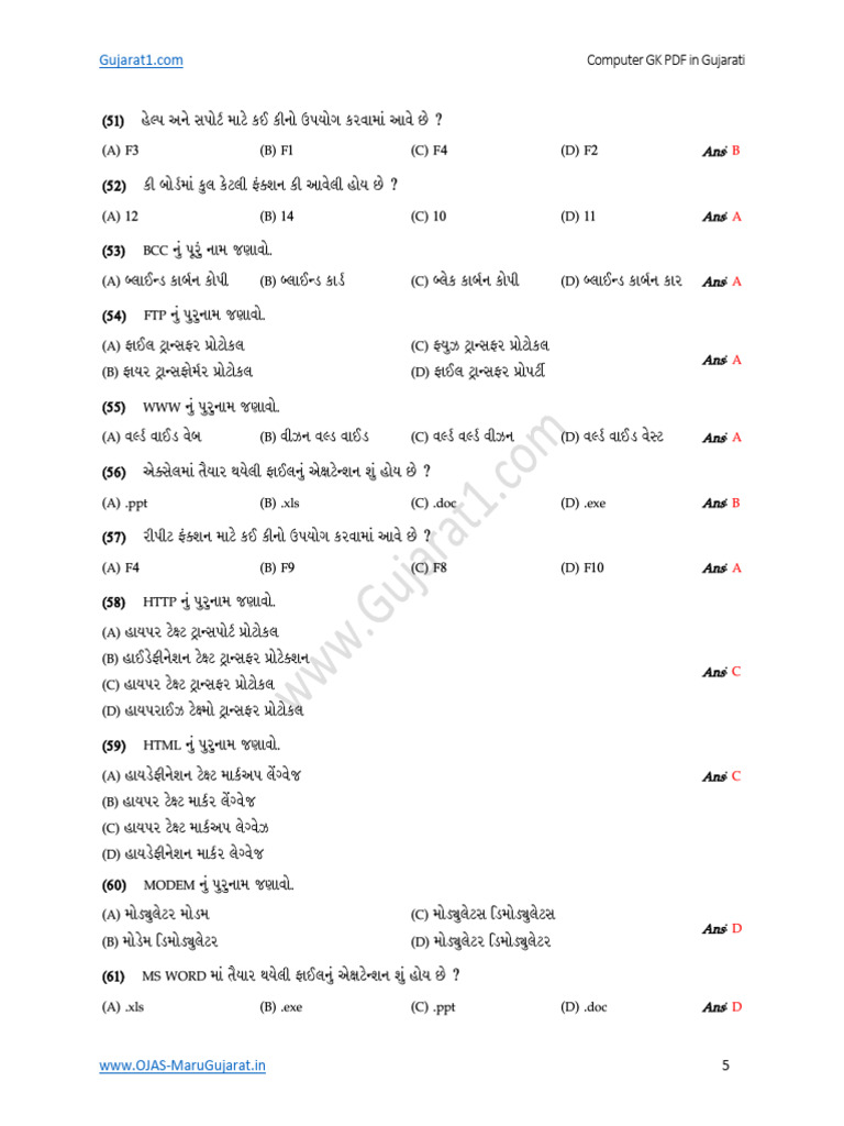 Computer GK PDF Gujarati 2 | PDF