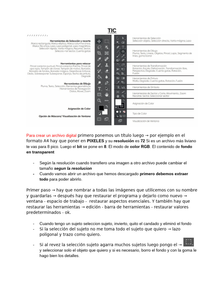 Notas de Clase TIC | PDF | Procesamiento de imágenes | Visión