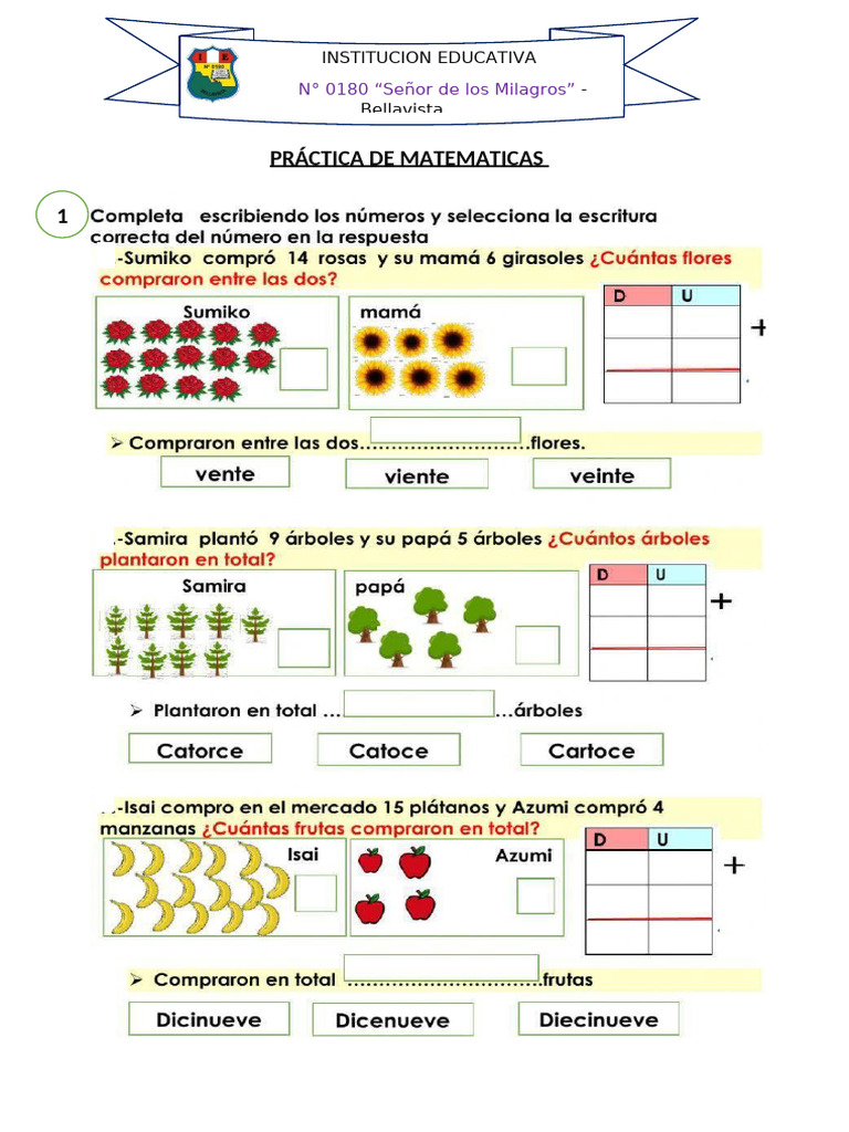 Practica de Matematicas | PDF