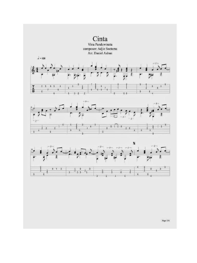 Cinta Panduwinata Score | PDF