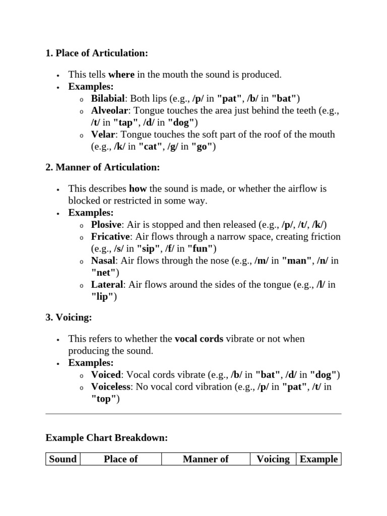 Tongue Articulation and Sound Production | PDF