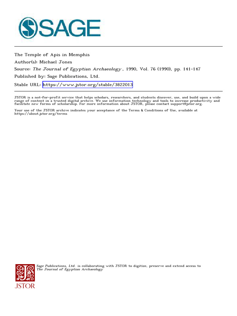 The Temple of Apis in Memphis | PDF | Ancient Egypt