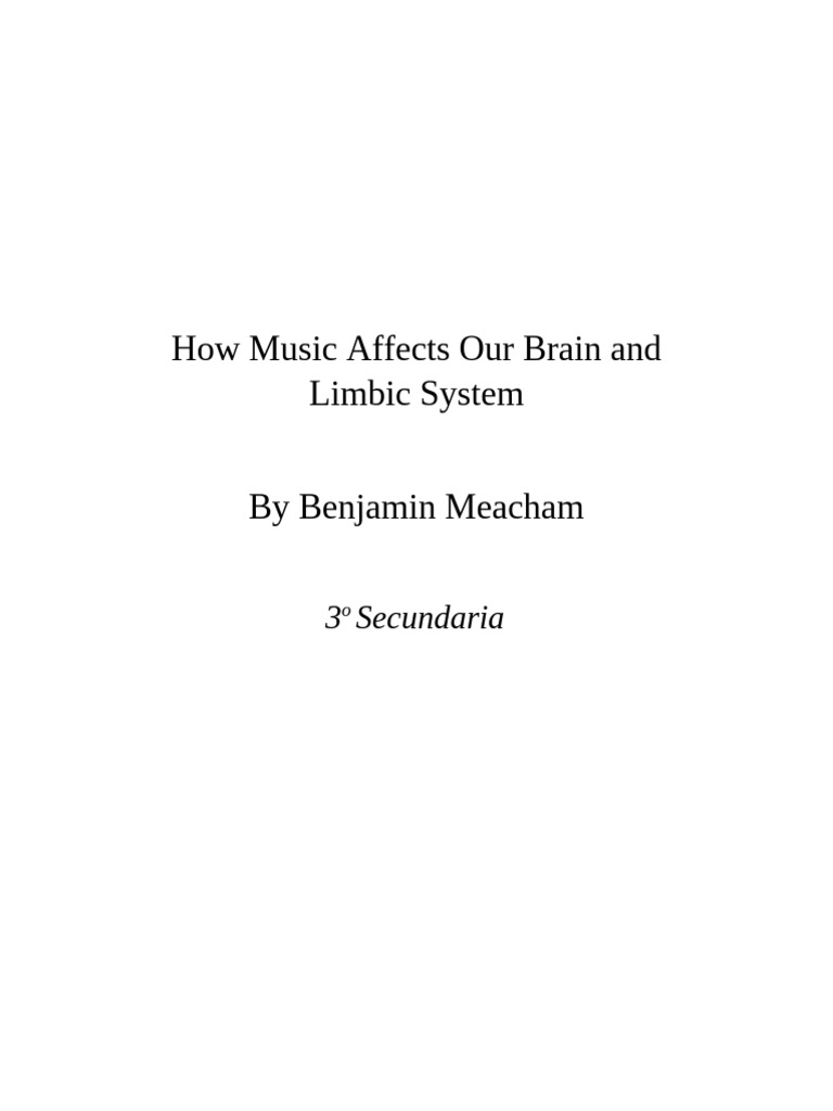 How Music Affects Our Brain | PDF | Emotions | Mind