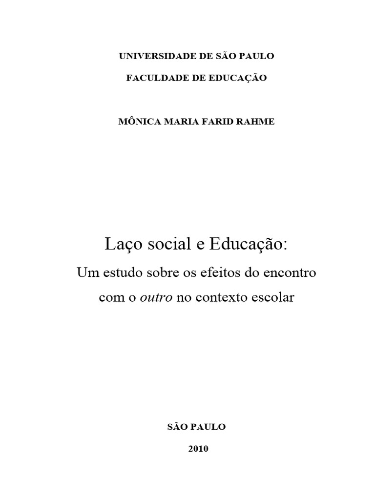 Monica Maria Farid Rahme | PDF | Pedagogia