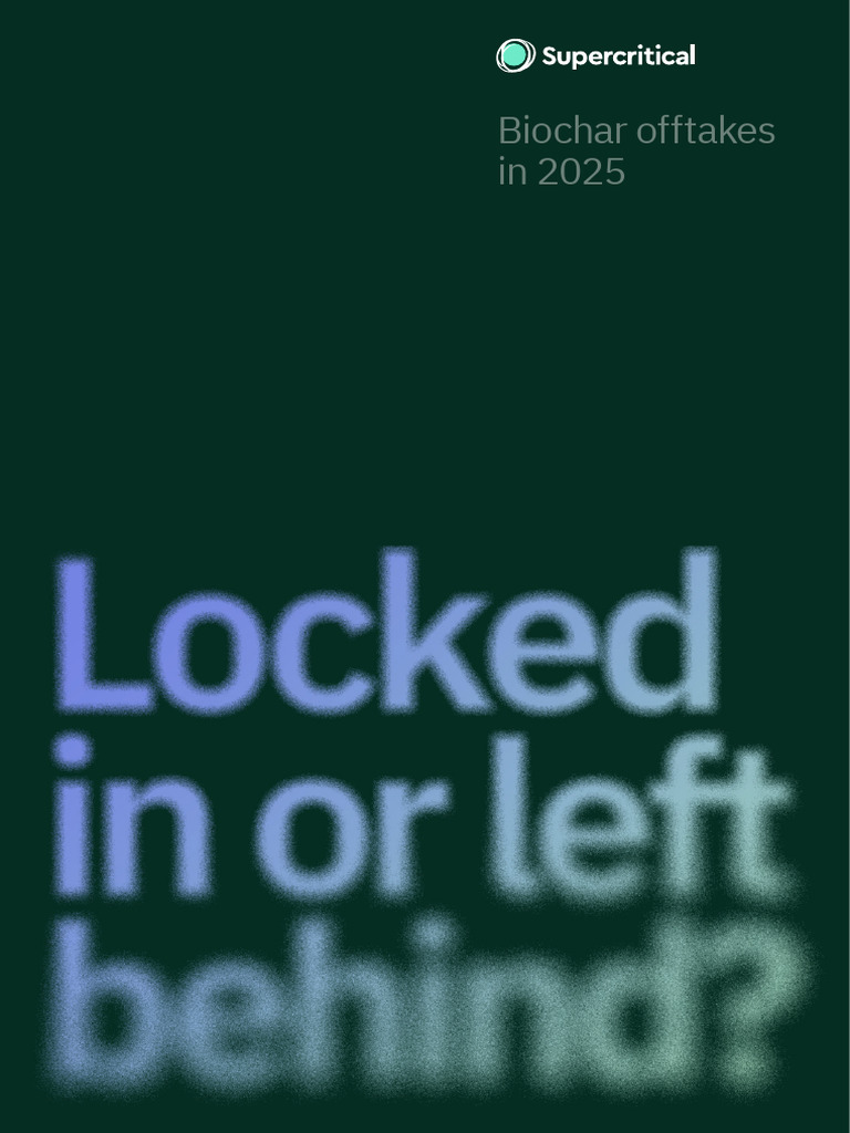 Supercritical Biochar Offtake Report | PDF