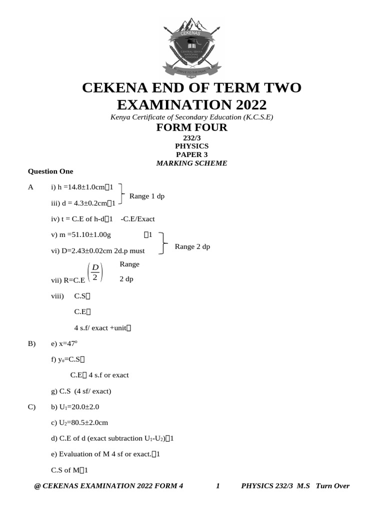 Physics Pp3 Ms | PDF