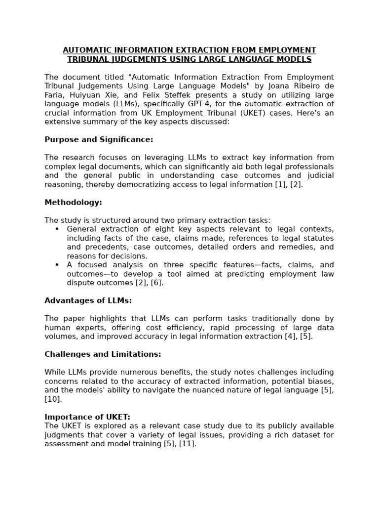 AI in Employment Tribunal Information Extraction | PDF | Information ...