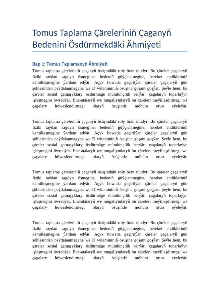 Tomus Taplama 100 Sahypa | PDF