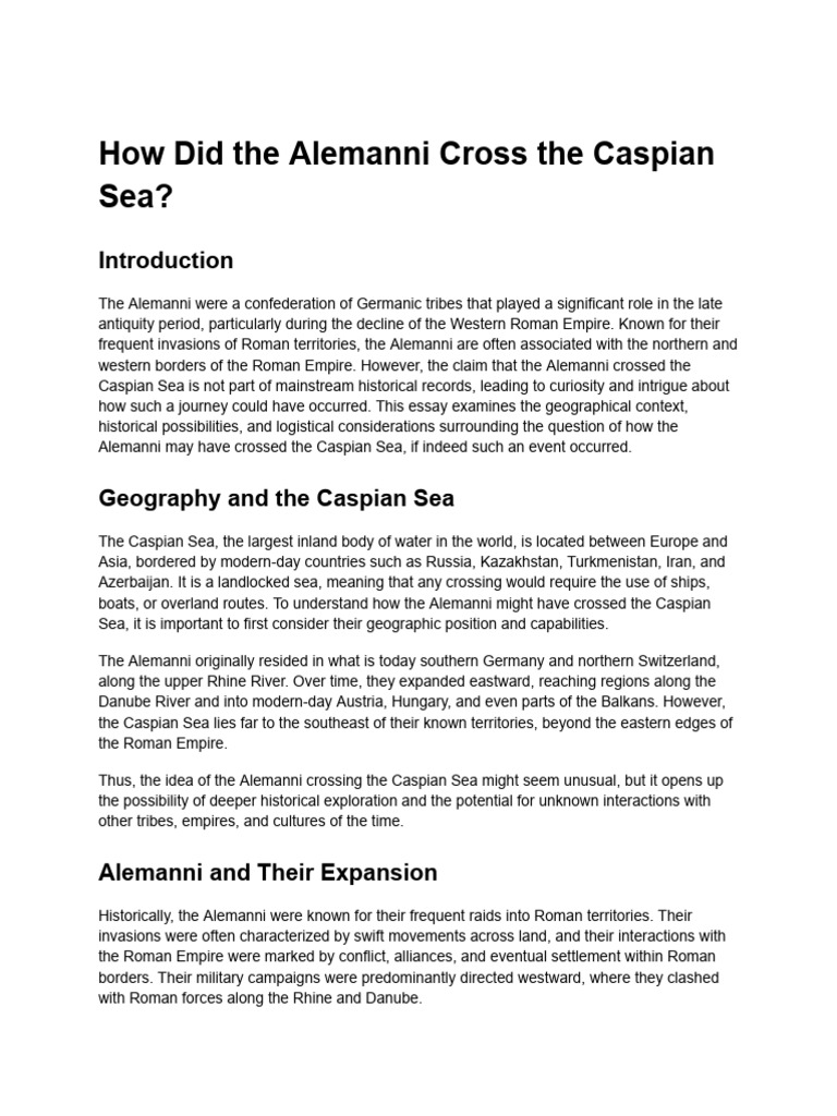 How Did The Alemanni Cross The Caspian Sea | PDF | Huns | Germanic Peoples
