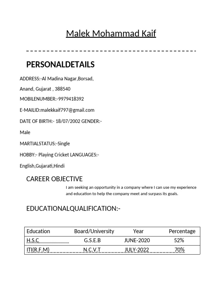 Malek Mohammad Kaif | PDF