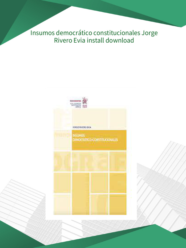 4161insumos Democrático Constitucionales Jorge Rivero Evia PDF Download | PDF | Democracia ...