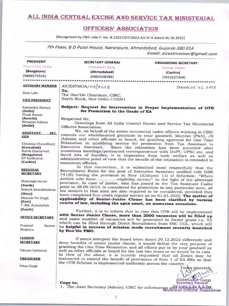 032023 Request for Intervention in OTR | PDF