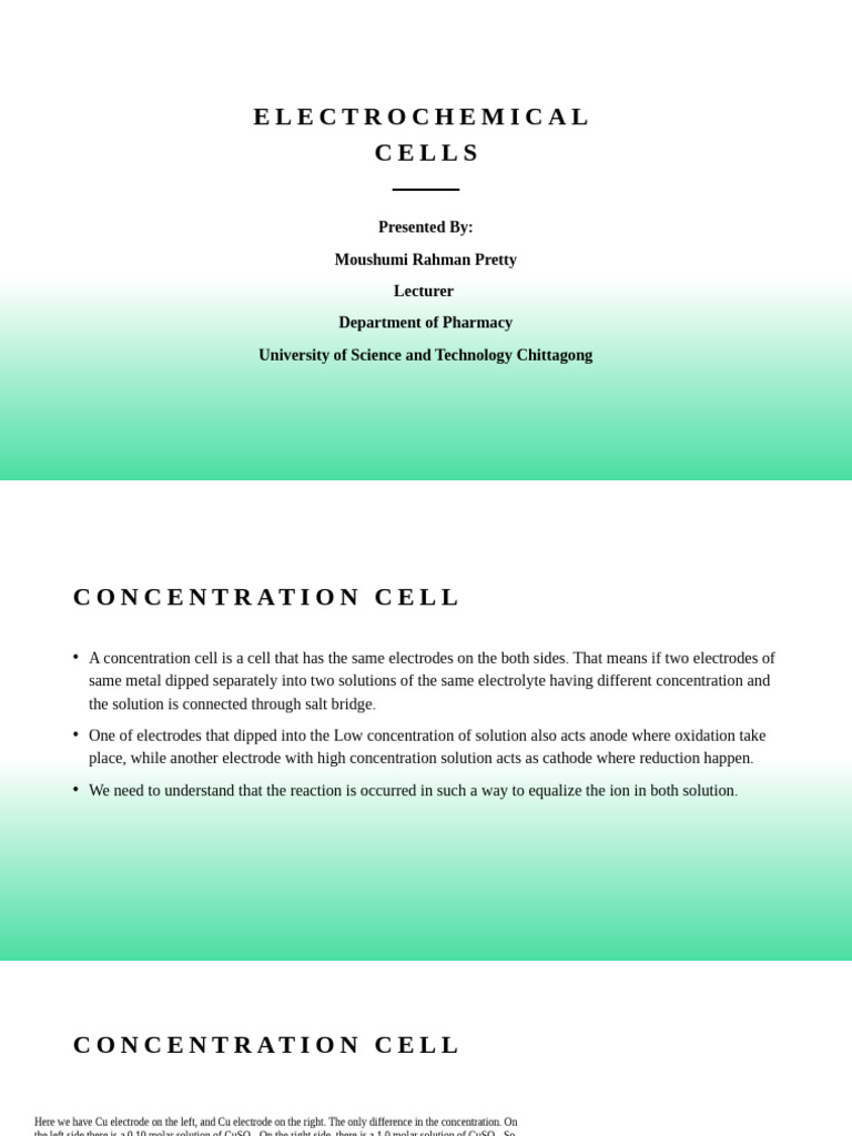 Electrochemical Cells | PDF | Redox | Electrochemistry