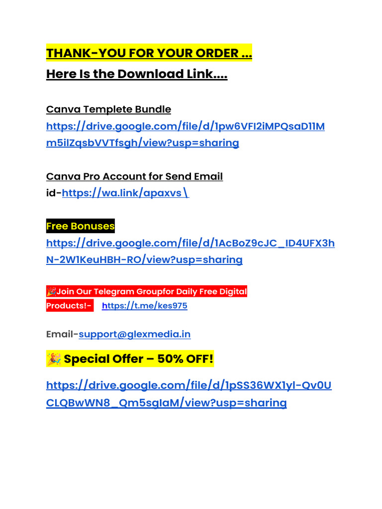 Canva Templete & Bonuses | PDF