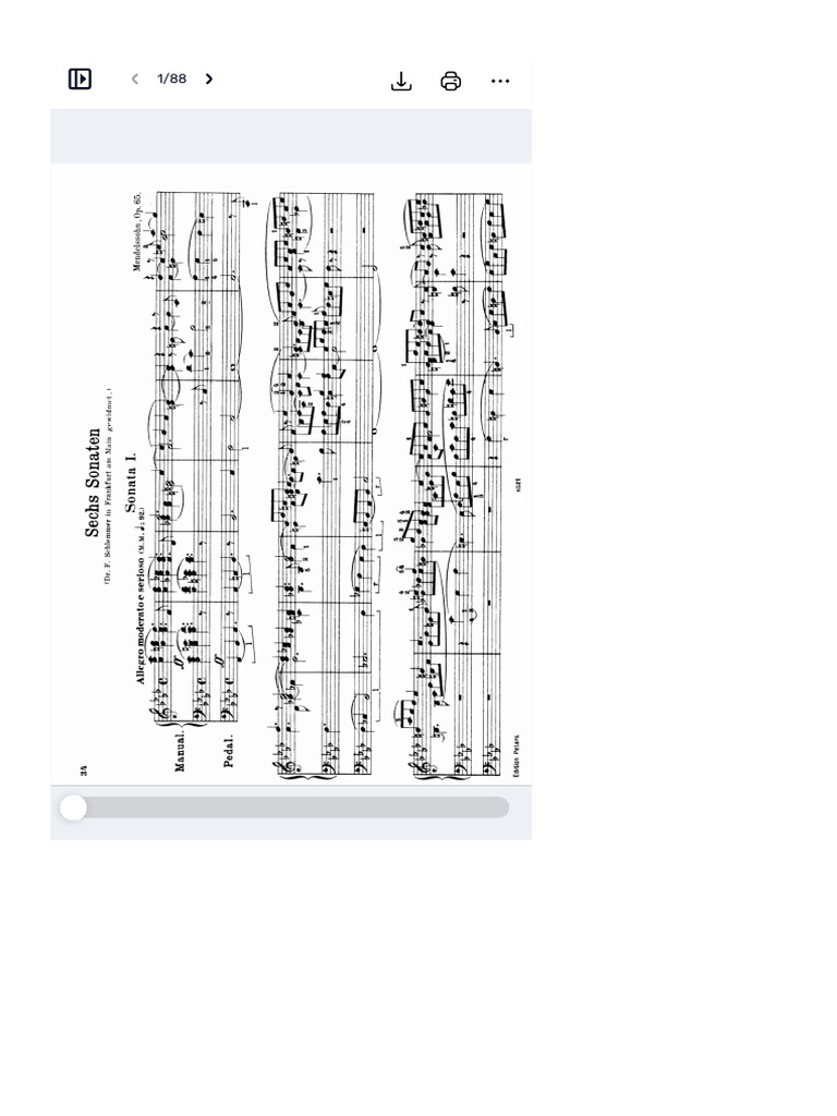 6 Organ Sonatas, Op.65 - IMSLP - Free Sheet Music PDF Download | PDF