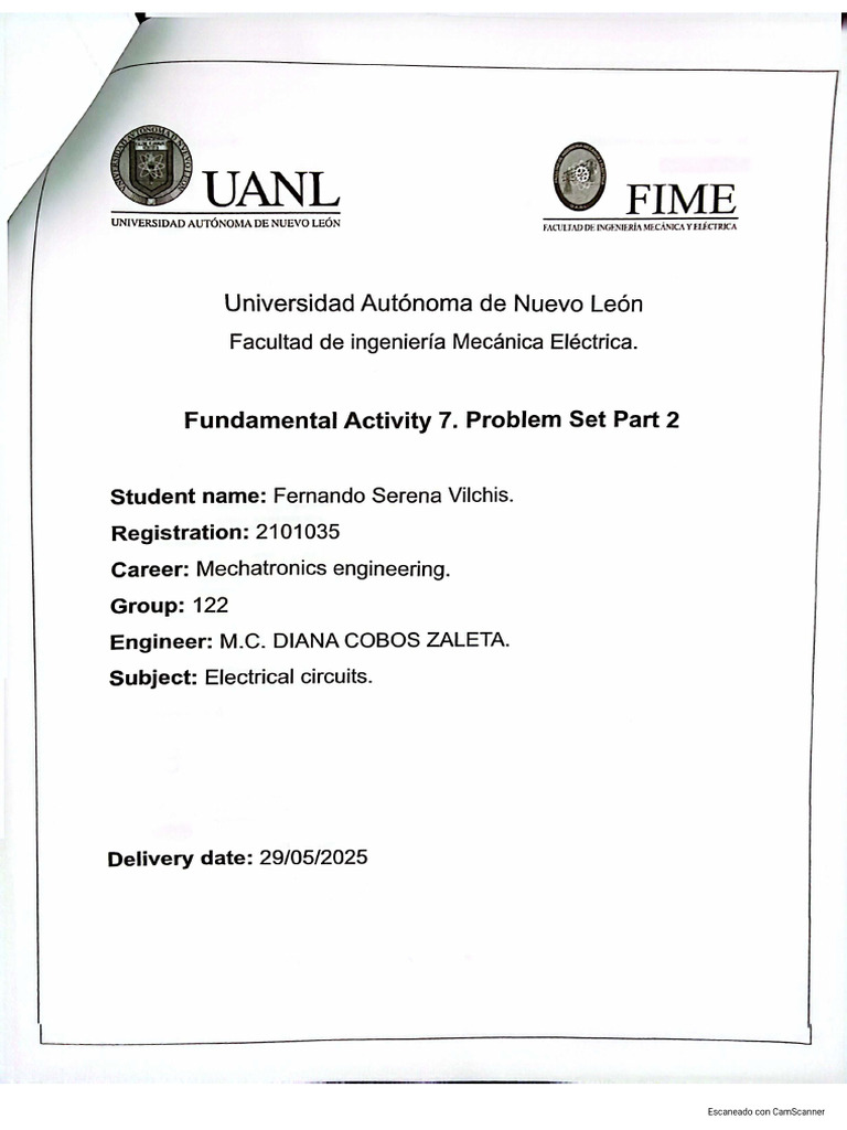 Fundamental Activity 7. Problem Set Part 2 | PDF