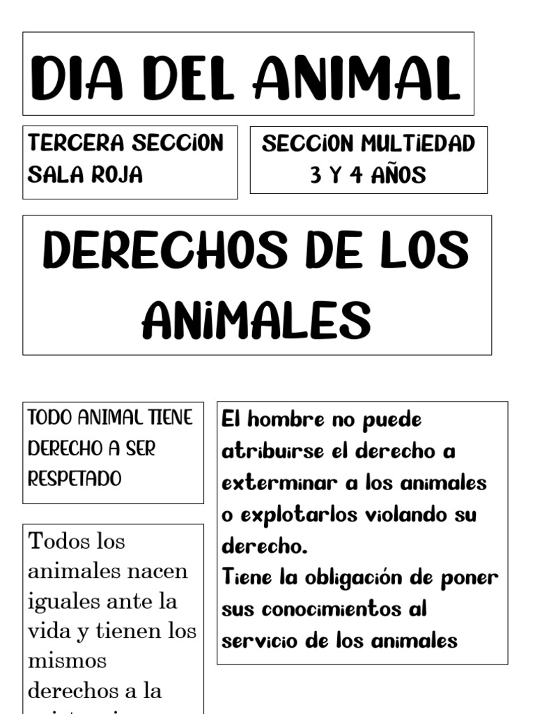 DERECHOS DE LOS ANIMALES | PDF