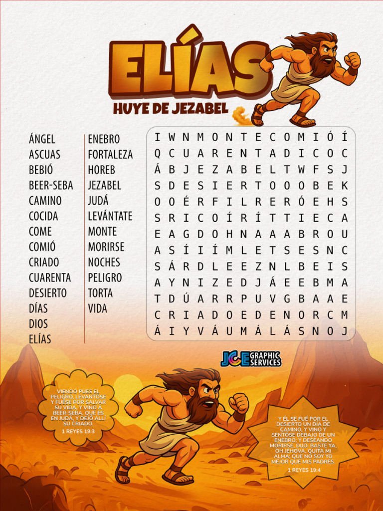 Elias Huye de Jezabel Sopa de Letras | PDF
